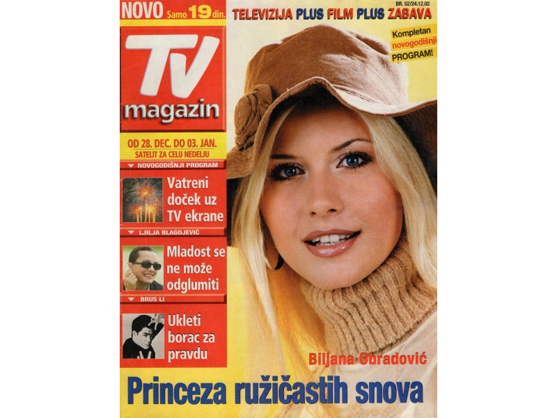 TV Magazin - 24. 12. 2002. - Biljana Obradović