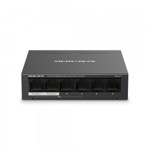 MERCUSYS MS106LP(UN) 6-Port 10/100Mbps Desktop Switch with 4-Port PoE+