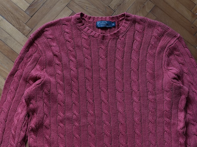 Original Polo Ralph Lauren pink knitted dzemper SVILA