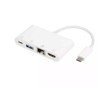 E-GREEN E-Green Adapter USB 3.1 Tip C(M) - HDMI+USB 3.0+Tip C+RJ45(F)