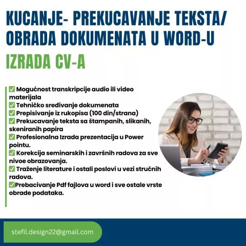 Kucanje teksta / Sređivanje dokumenata