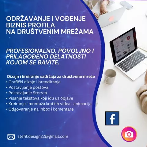 ODRŽAVANJE I VOĐENJE BIZNIS PROFILA NA DRUŠTVENIM MREŽAMA FB - IG