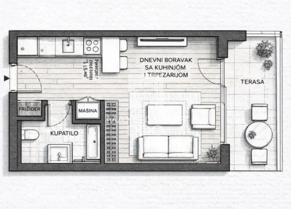 Prodaja, dvosoban stan, 41m², Savski Venac, Beograd