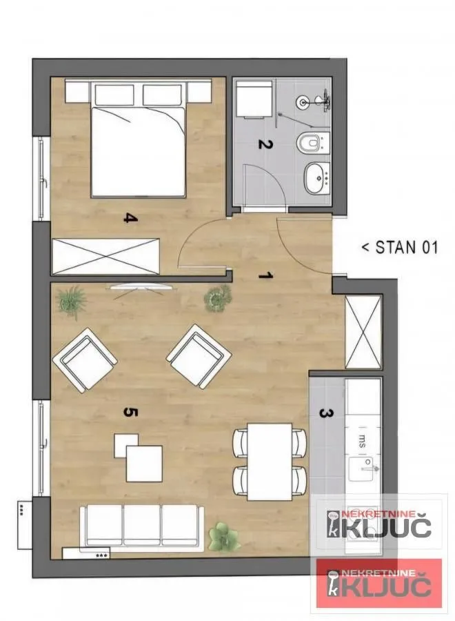 Prodaja, jednosoban stan, 40m², Bulevar patrijarha Pavla, Novi Sad Sve Podlokacije