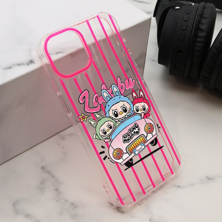 Futrola PRINT PARTY za iPhone 14 (6.1) pink LBB004