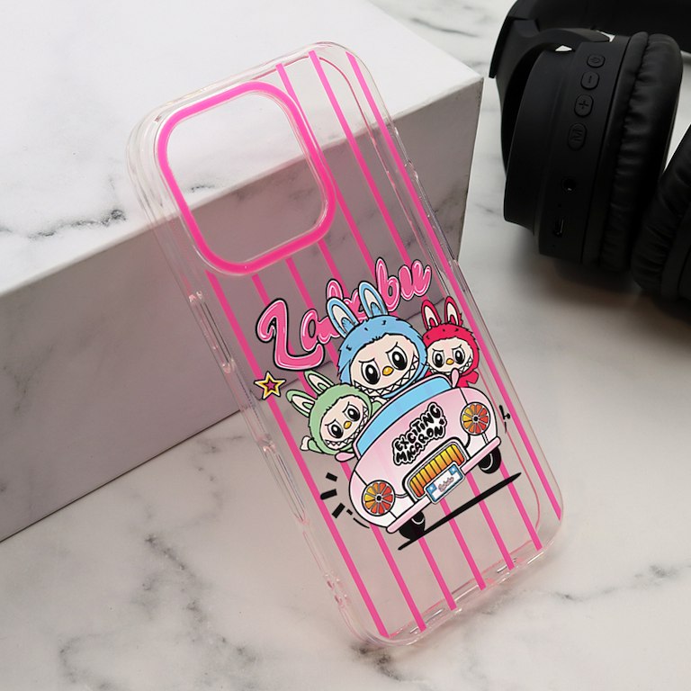 Futrola PRINT PARTY za iPhone 16 Pro (6.3) pink LBB004
