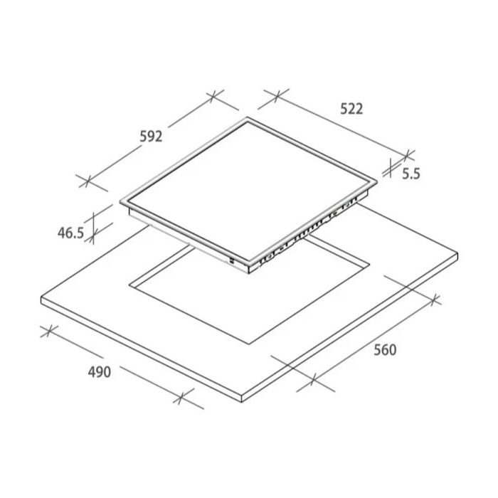 Candy ugradna ploča CH64CCB/4U2