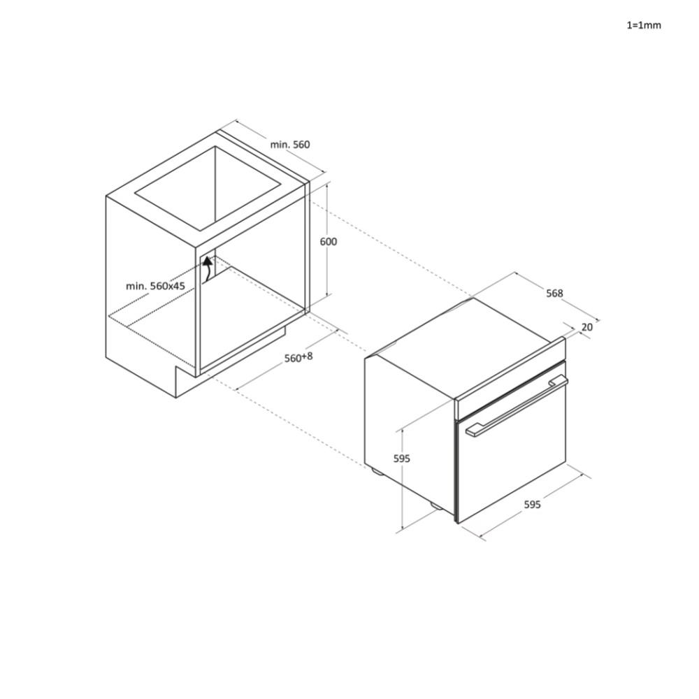 Haier ugradna rerna H6 ID2P3T1HTX