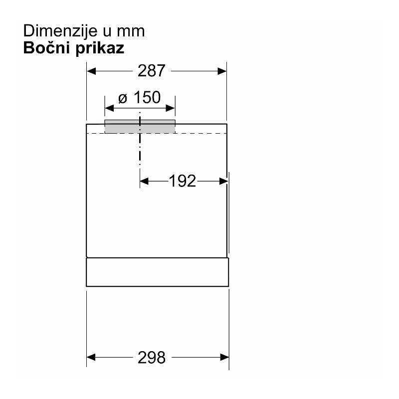 Bosch ugradni aspirator DBB93BC60