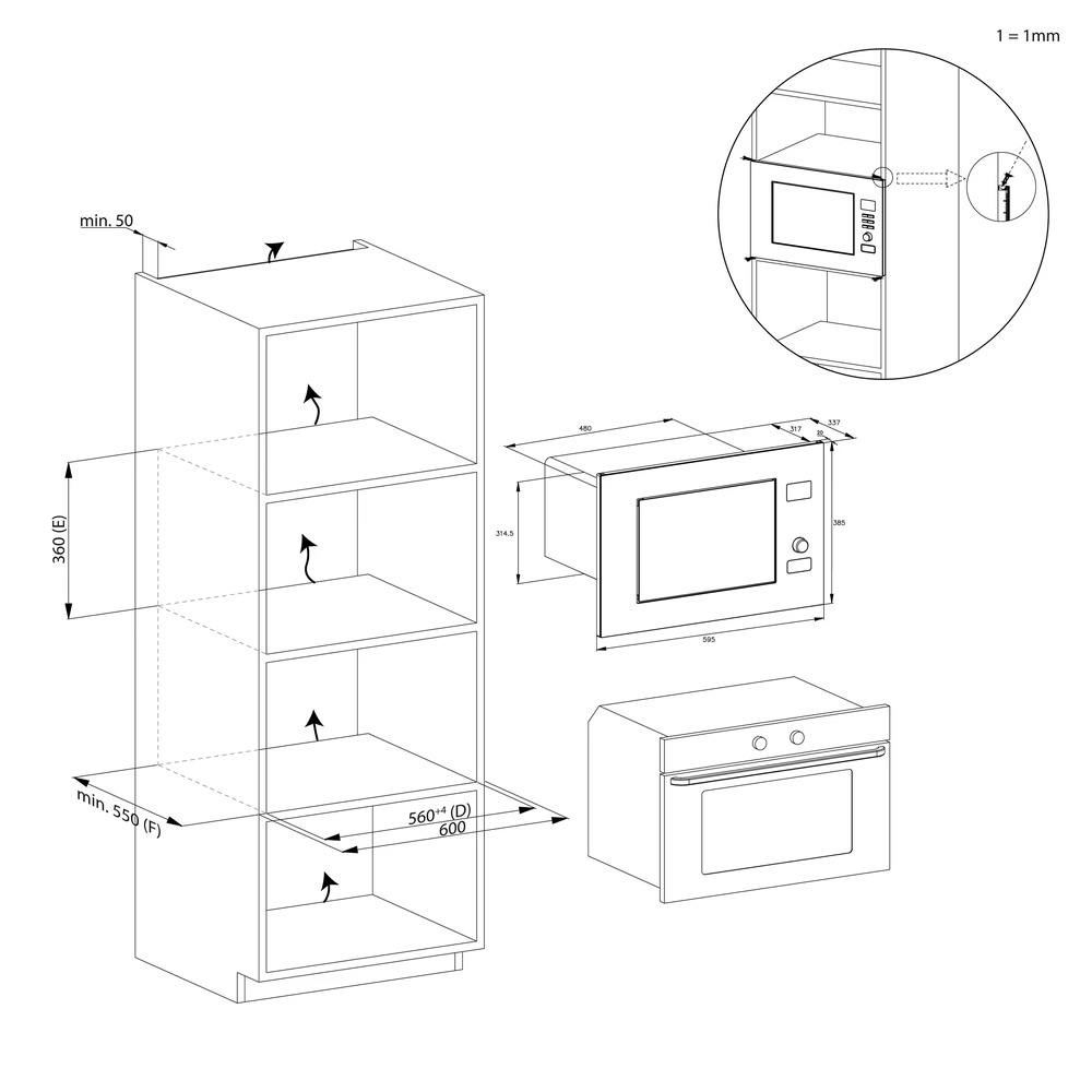 Candy ugradna mikrotalasna rerna CA38FL7N20WXB