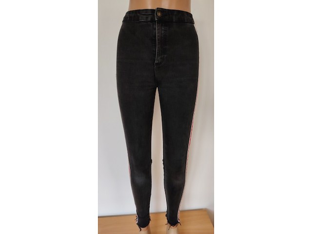 *ZARA* side stripe skinny farmerke 36