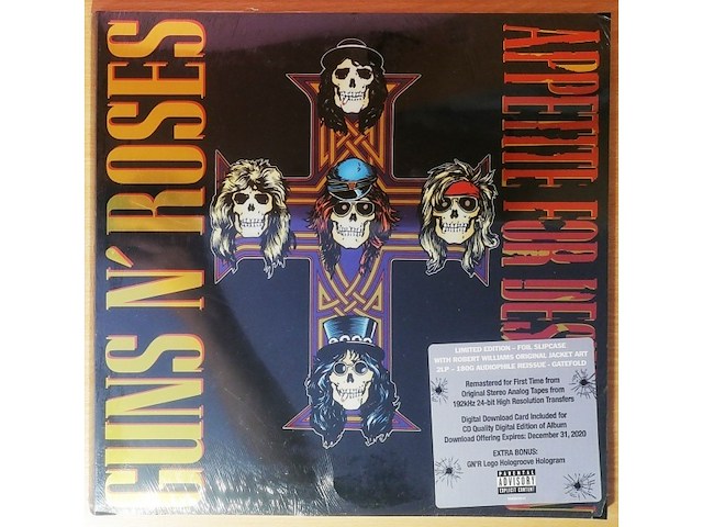 2LP GUNS N` ROSES - Appetite (2018) hologroove, NOVA!!!