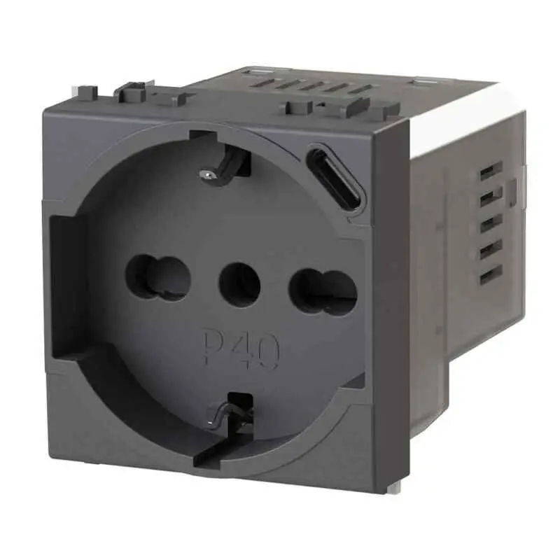 Uticnica P40 Vimar Arke crna 4B.V19.P40