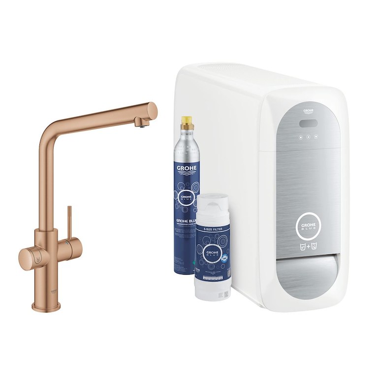 Grohe Blue Home Set Slavina Za Sudoperu Sa Filterom I Za Kiselu Vodu, Brushed Warm Sunset 31454DL1