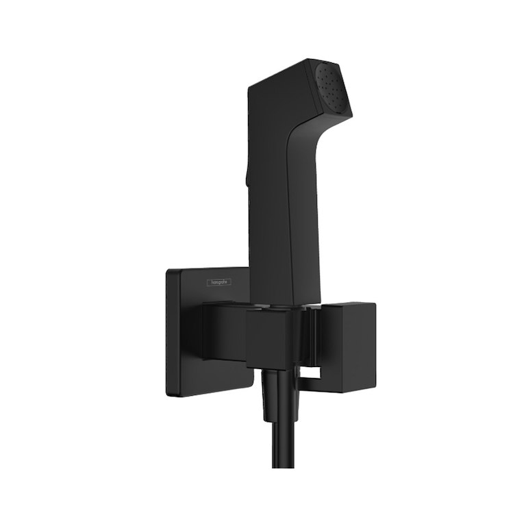 Hansgrohe bideta e higijenski tuš ecosmart+ set sa priključkom, držačem ručice i crevom 125cm matt black 29233670