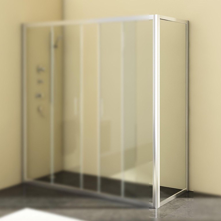 Fiksni panel Kolpa San SQ Line 80 Chrome 1900mm Chinchila staklo 5mm