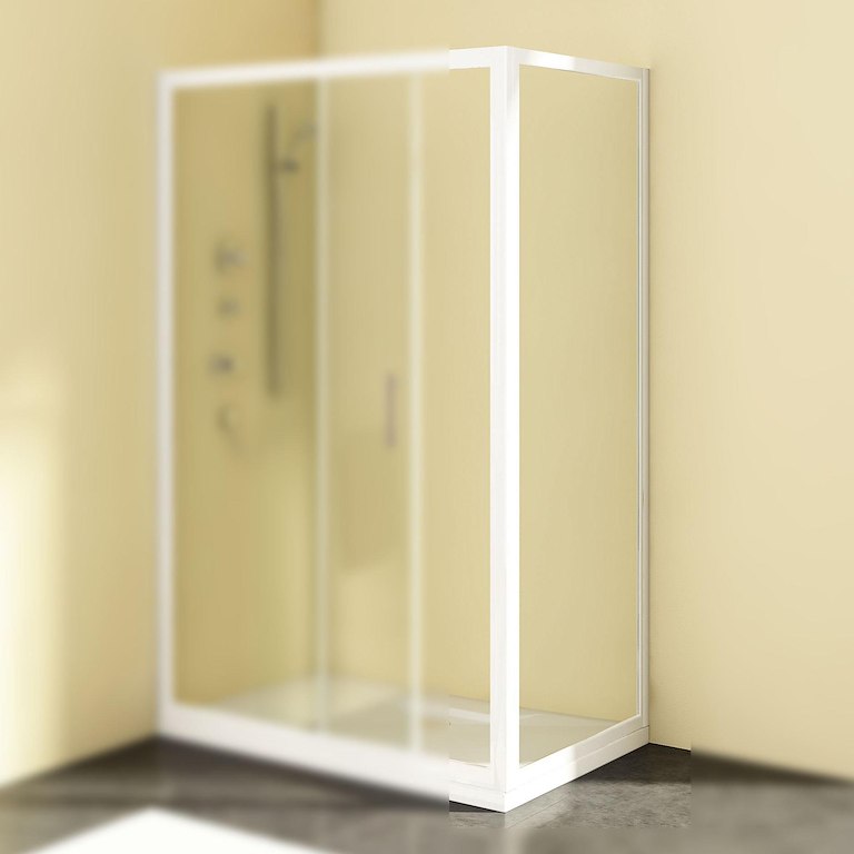 Fiksni panel Kolpa San SQ Line 80 White 1900mm Chinchila staklo 5mm