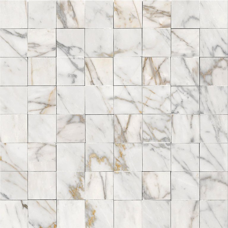 Allmarble 30X30 Allmarble Golden White Lux Mosaico M4H0
