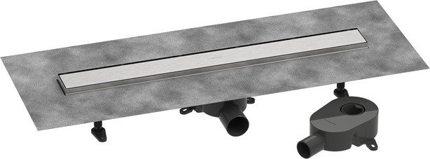 Hansgrohe Raindrain go tuš kanalica set sa rešetkom 700 brushed stainless steel + za ispunu pločicama 56272800
