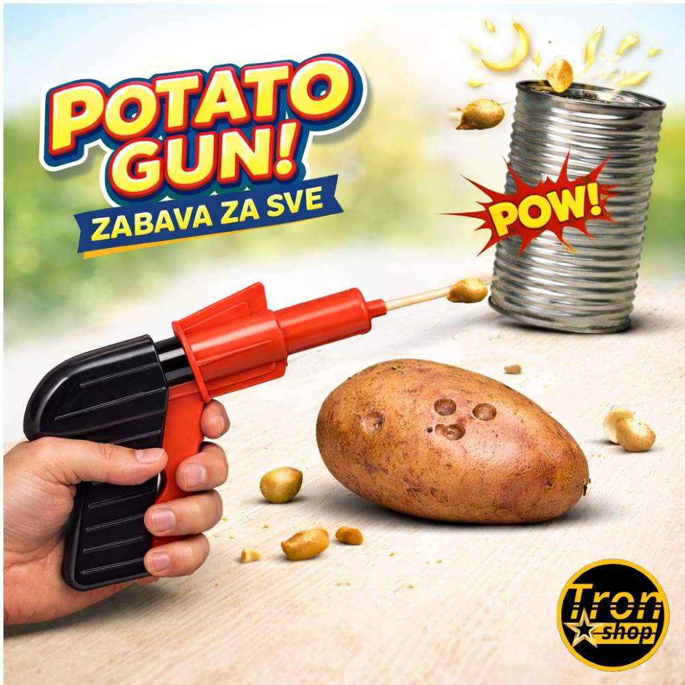 Dečiji pištolj na krompir – zabavna i bezbedna igračka (Potato Gun)