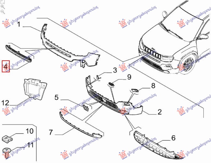 CENTRALNA RESETKA JEEP AVENGER (2022-) (OEM: 735768117, 735771119)