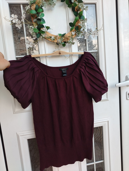 MANGO burgundy trikotaža /plise M
