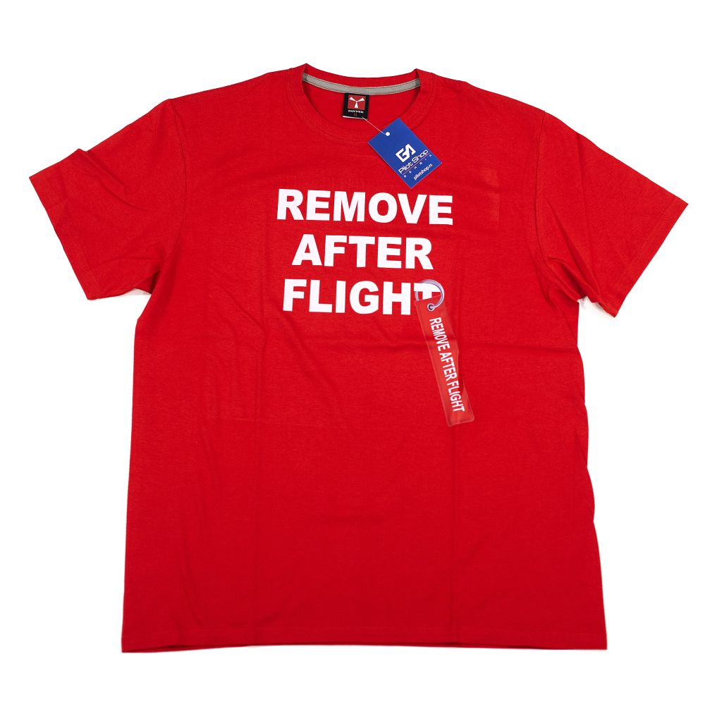 T-shirt - Remove After Flight & Follow Me - Red
