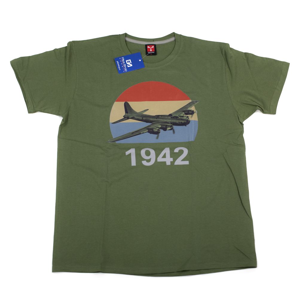 T-shirt - Vintage Warbird 1942 - Olive Green