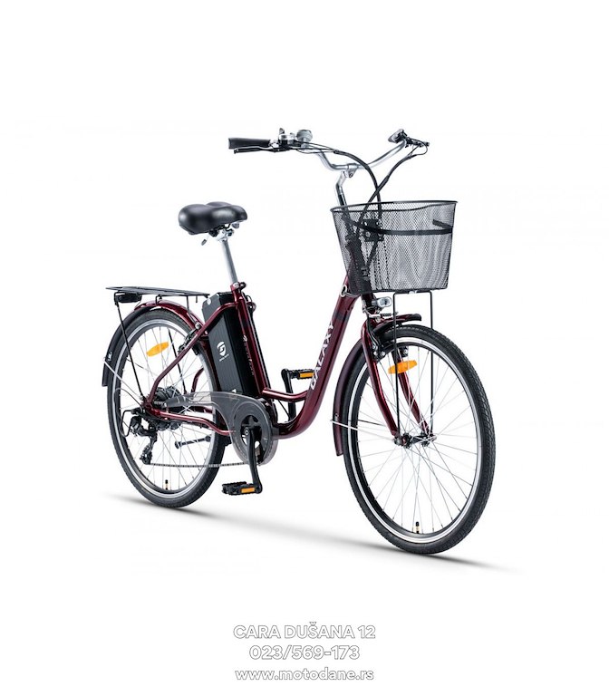 Električni bicikl 26 Galaxy BARCELONA 250W 36V 10.4Ah lithium bordo