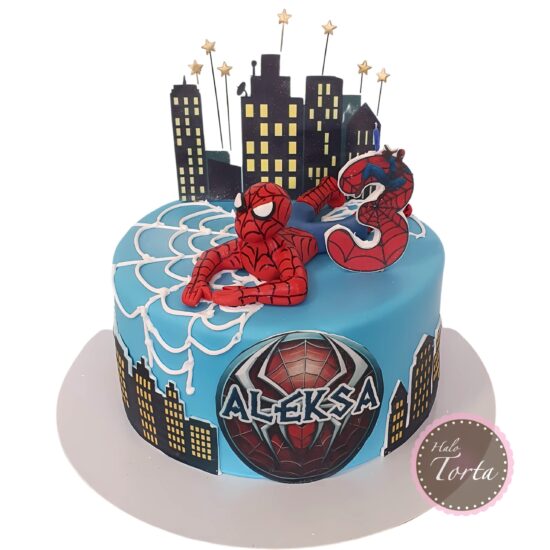 Torta Spiderman sa zgradama