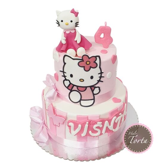 Roze torta Hello Kitty