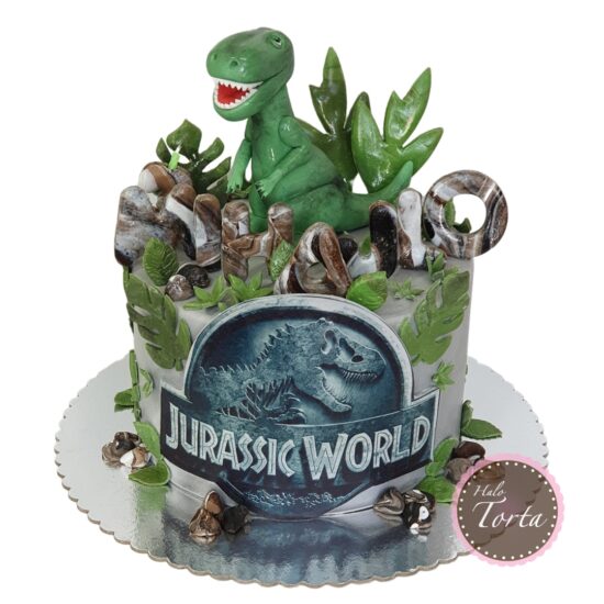 Jura park i dinosaurus torta