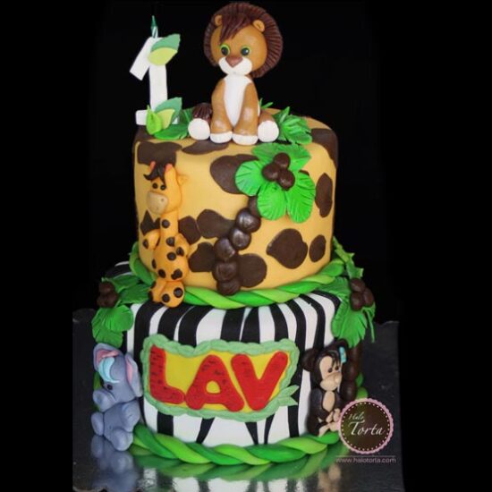 Lav torta animal print