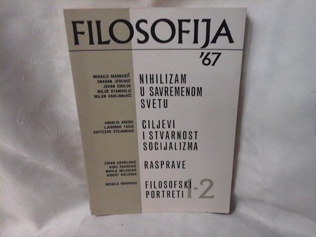 Filsofija 1 - 2 67 Nihilizam u savremenom svetu