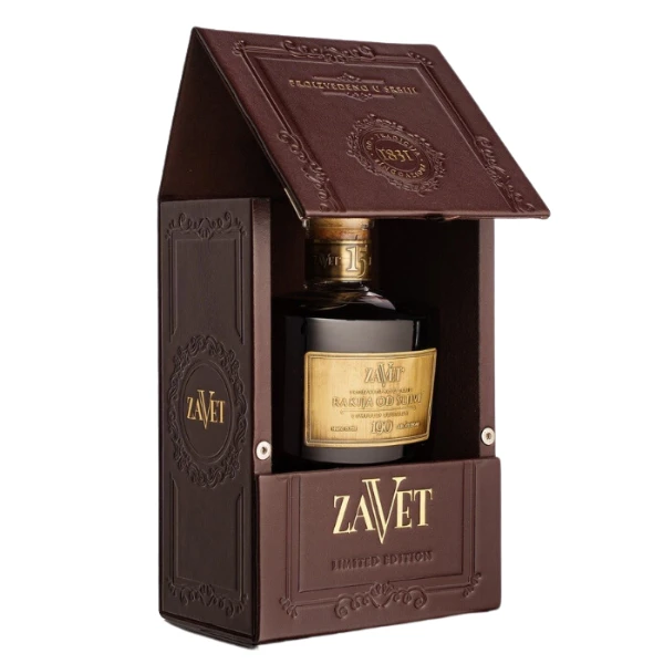 Rakija Zavet Šljiva 190 Limited Edition 0,75 l – luksuzno drveno poklon pakovanje