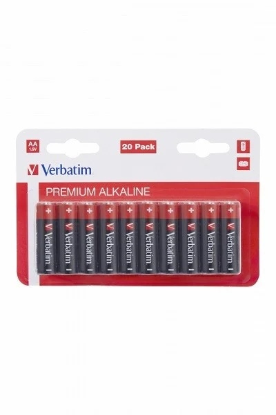 Baterija alkalna 1,5V AA pk20 Verbatim LR6 2 blistera