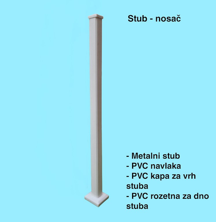Stub nosač za PVC ogradu visine 1,5m