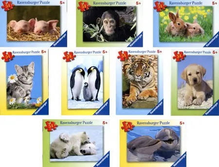 Ravensburger puzzle Dečije puzle - Mini Puzzle - Životinje - Animals 54 dela RA09430