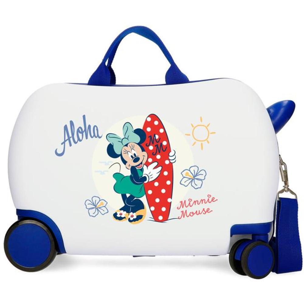 Dečiji kofer za put i vožnju Disney Minnie Aloha white 47710