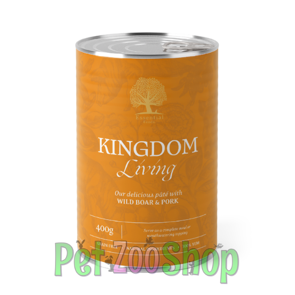 Essential Kingdom Living Pate – Pašteta sa divljim veprom i svinjetinom za odrasle pse (400 g)