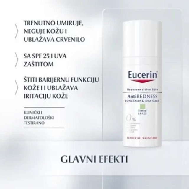 Eucerin AntiREDNESS Dnevna krema protiv crvenila sa zelenim pigmentima 50 ml