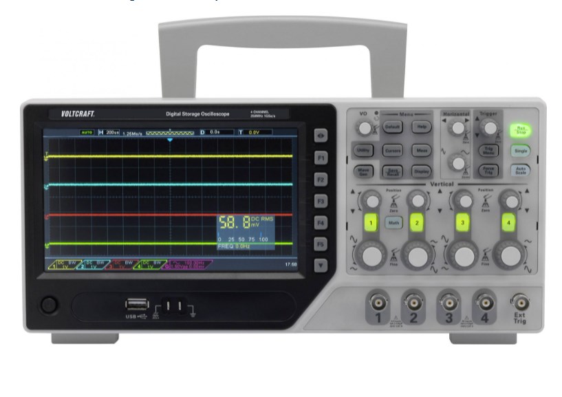 Digitalni osciolskop VOLTCRAFT DSO-1254E 4x250MHz