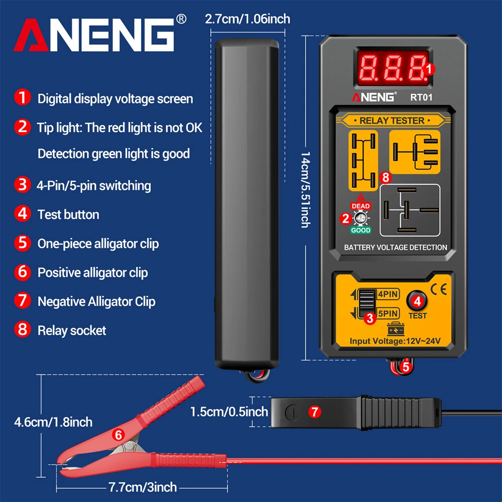 Tester releja za automobile ANENG RT01
