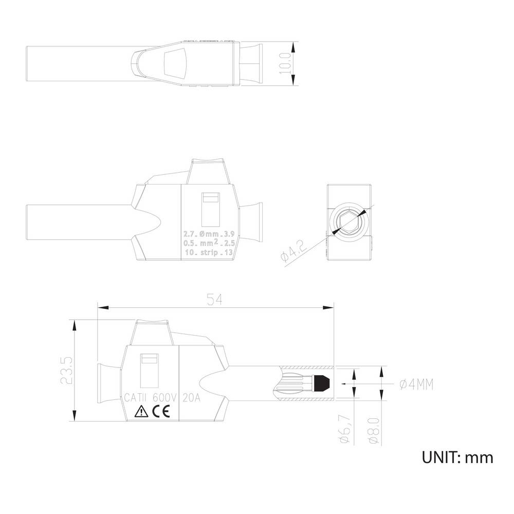 Laboratorijski banana konektori VOLTCRAFT MP-4 Ø4 mm crveni set 50 u 1
