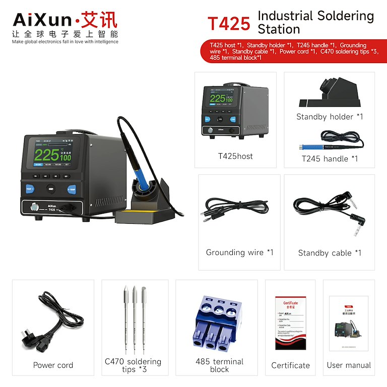 Digitalna smart duvaljka – odlemljivač AiXun T425 250W