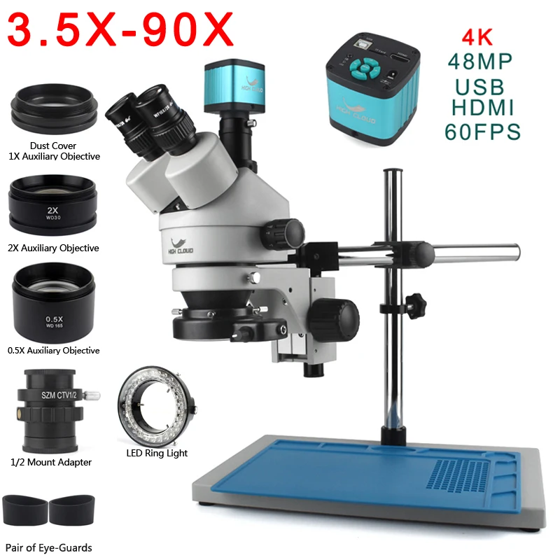 Mikroskop digitalni i optički 4K 48MP 3.5X 90X