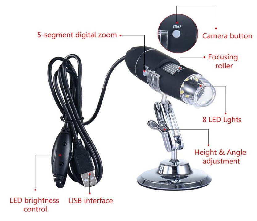 Mikroskop digitalni od 50x do 1600x – USB