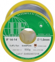 Tinol / kalaj žica Interflux 0.7mm Sn96.5Ag3.5 0.5kg, 1.6% flux, 221°С
