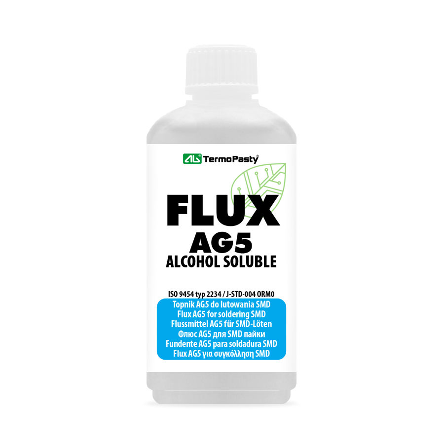 Flux AG5 za SMD lemljenje na bazi alkoholnog rastvora bez kalafonijuma 100ml