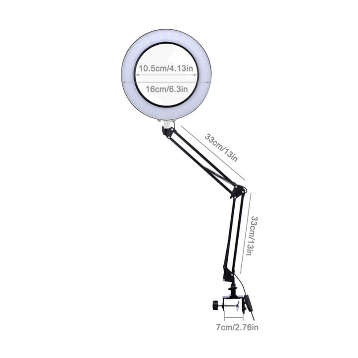 Lupa stona sa osvetljenjem USB 5x, sočivo 105mm